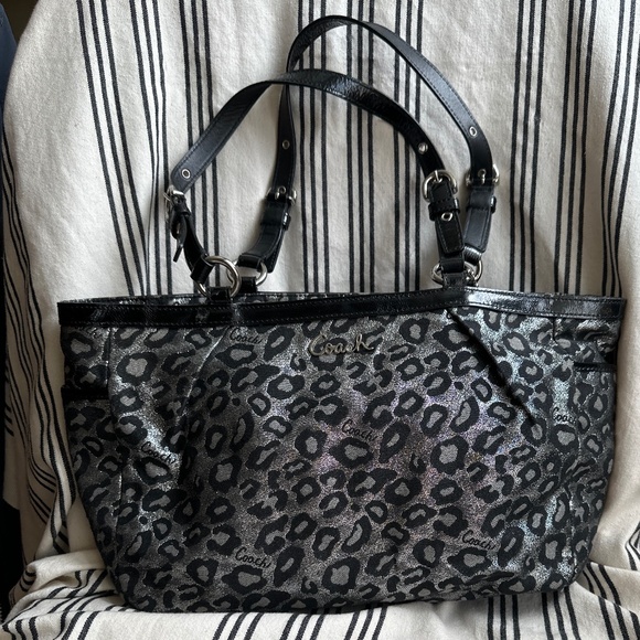 Coach | Bags | Coach Ocelot Canvas Exterior | Poshmark